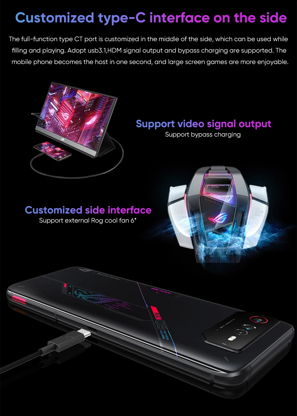 ASUS ROG Phone 6pro 6 Multi-Language Snapdragon 8+Gen 1 6000mAh Battery ...