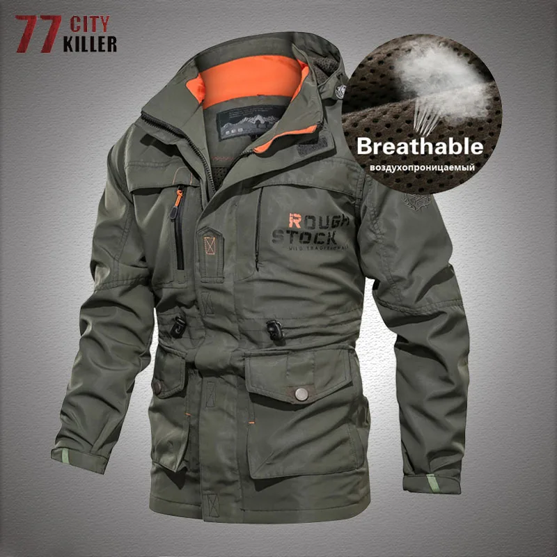 Big Size 6XL Military Bomber Jacket Men Autumn Quick Dry Multi pocket ...