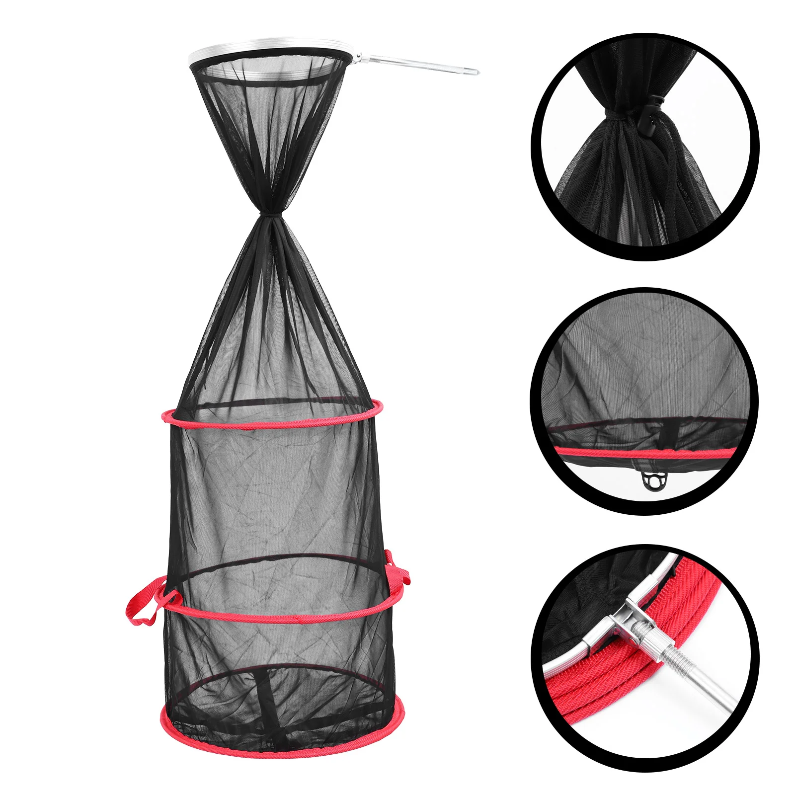 1pc Fishing Net Round Fish Mesh Basket Folding Durable Fishing Catch ...