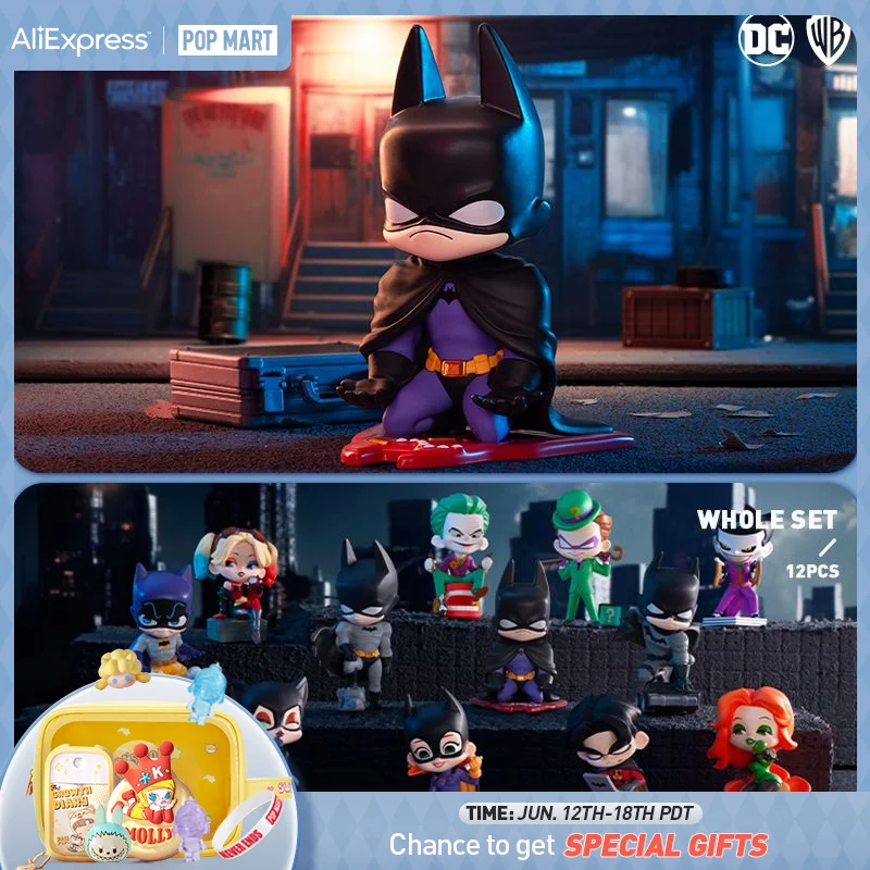 Popmart DC Gotham City กล่องลึกลับ1ชิ้น/12ชิ้นกล่องคนตาบอดตุ๊กตาขยับแขน ...
