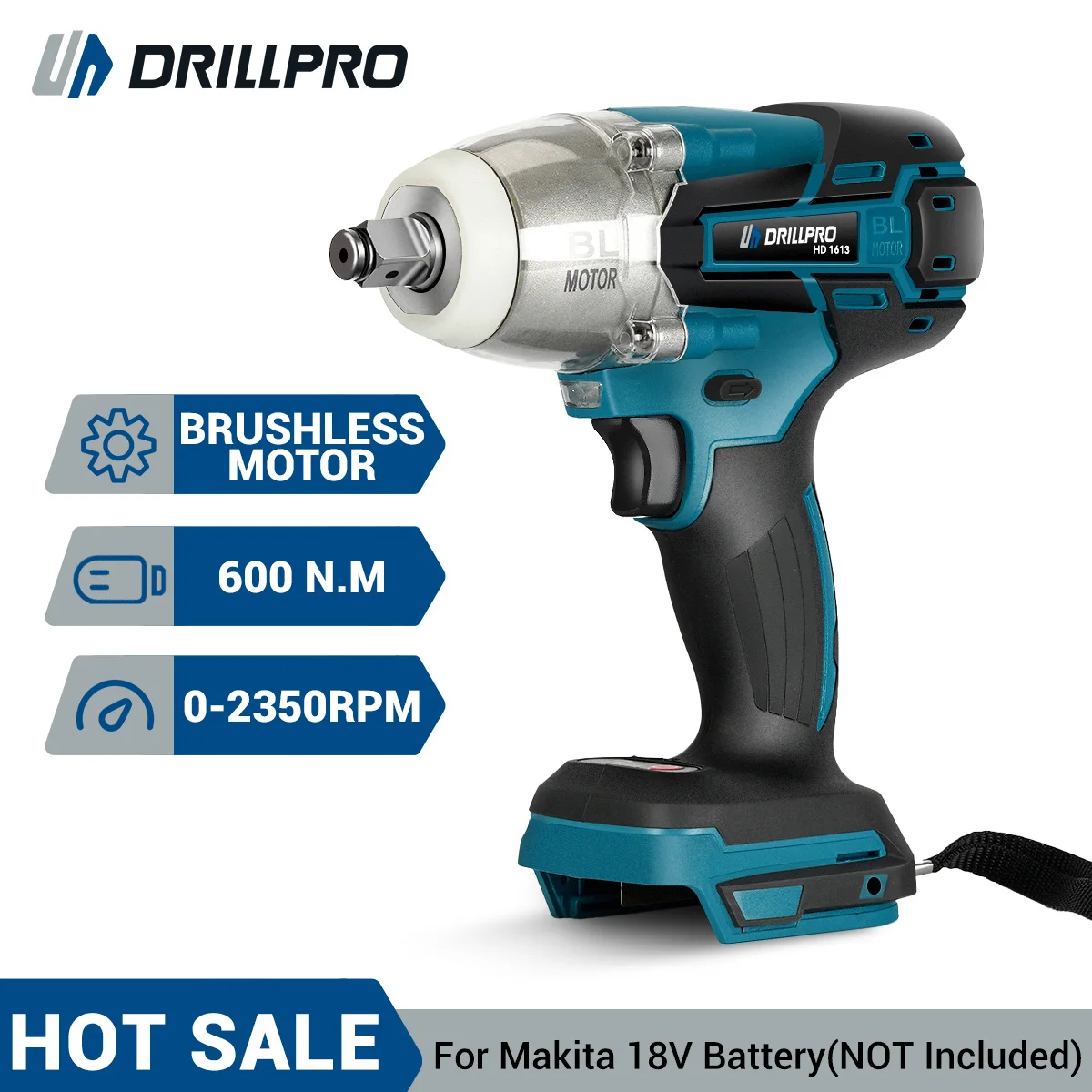 Drillpro-600N-M-2350RPM-Brushless-Impact-Electric-Wrench-2350RPM-1-2-inch-Cordless-Car-Repair ...