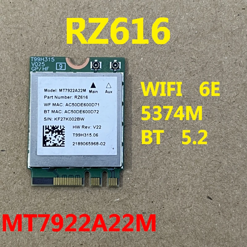 RZ616 MT7922A22M For ASUS GV301R K6500Z N7600Z MECHREVO Laptop WLAN