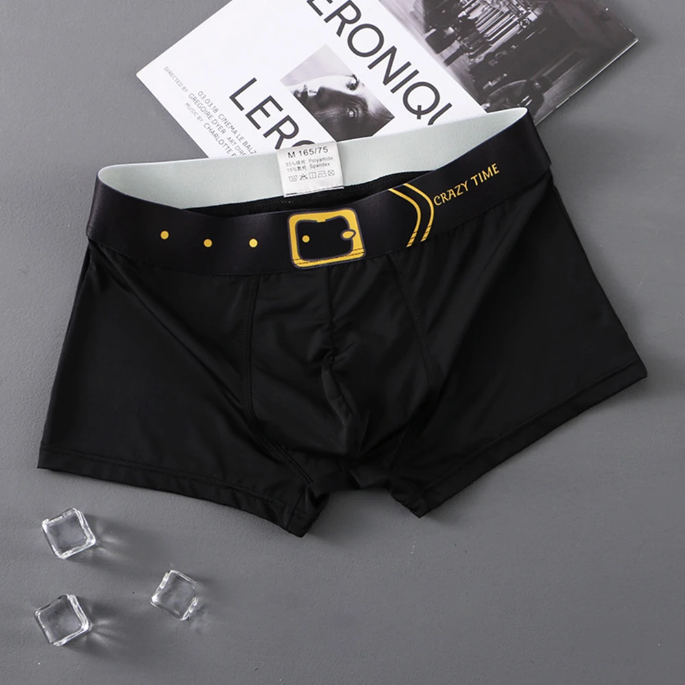 Heren Boxer U Bolle Zakje Mannen Slipje Ademend Comfy-Ijs-Zijde Slips Bulge Underpants Ondergoed ...