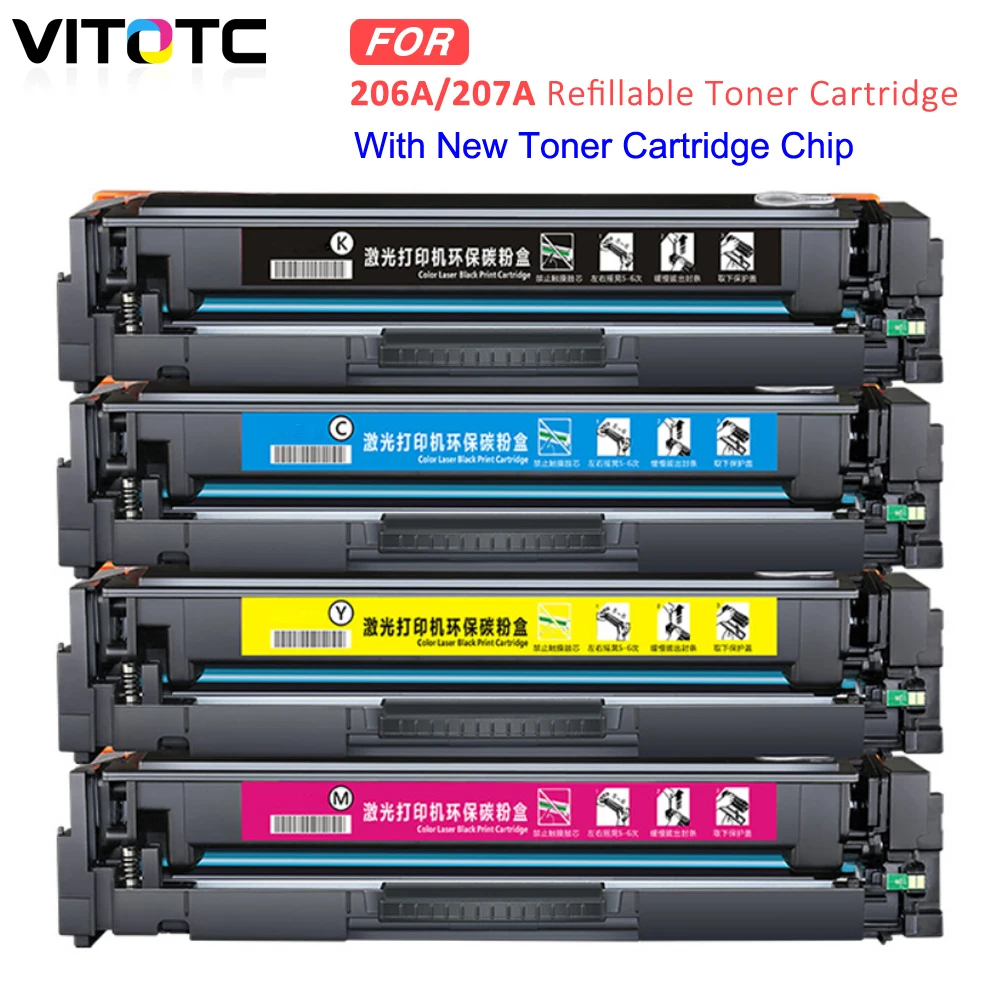 4 Pack Compatible 207a Toner Cartridge For Hp Laserjet Pro M255 M255dw ...