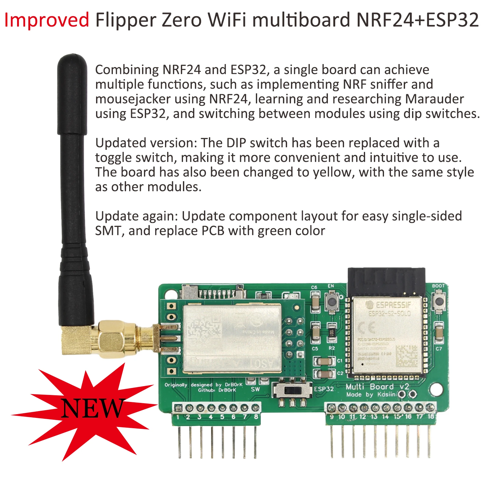Wi-Fi-Multiboard-com-Wi-Fi-Flipper-Zero-Melhorado-M-dulo-Air-Mouse-M ...