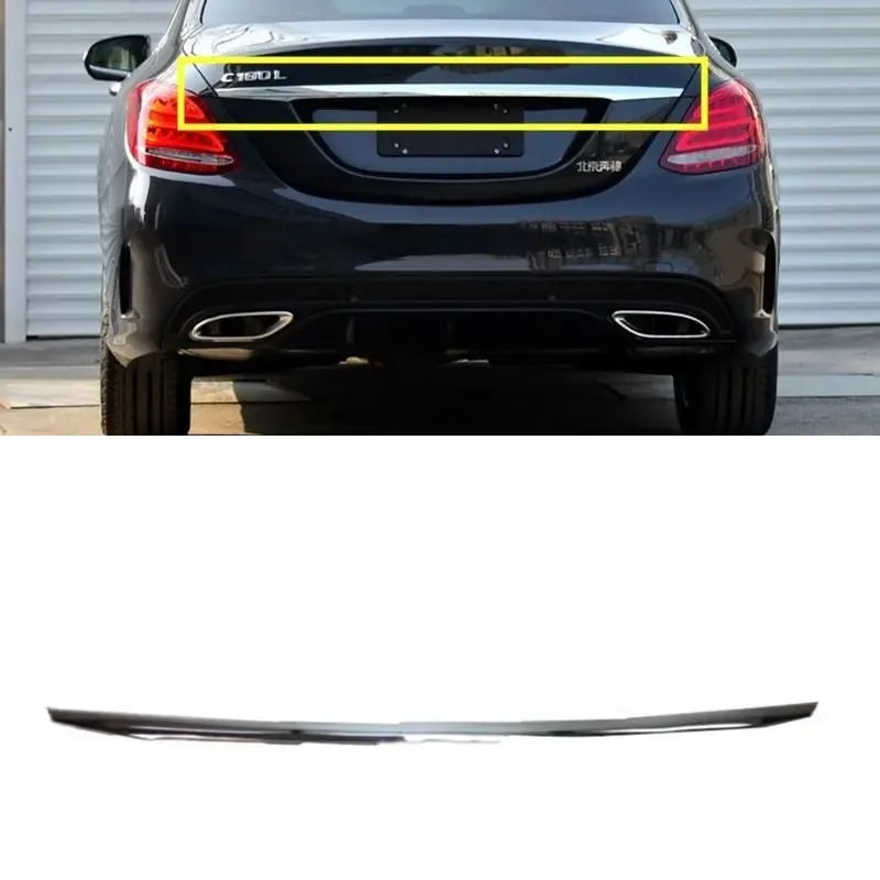 Rear bumper trunk chrome decorative strip For Mercedes Benz C Class ...