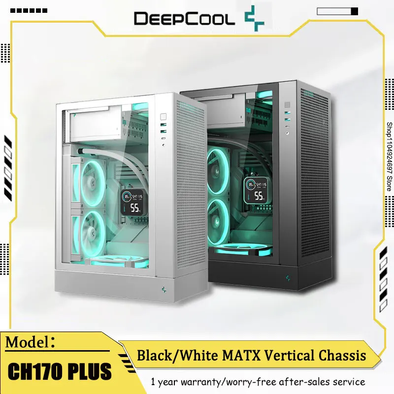 DEEPCOOL CH170 PLUS MATX Vertical Chassis Supports 240 Water Cooling ...