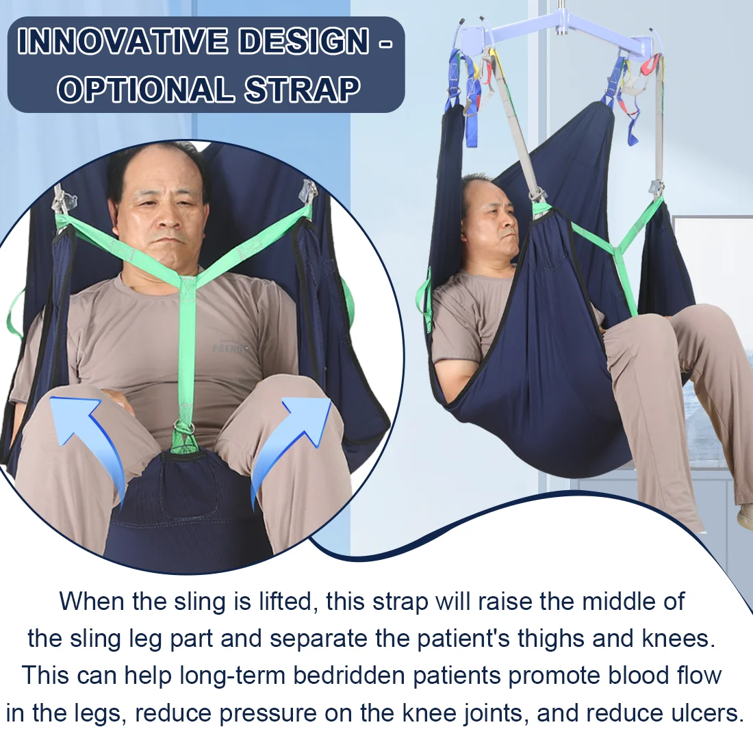 Ehucon Full Body Patient Lift Sling Heavy Duty Hoyer Transfer Aid Soft ...