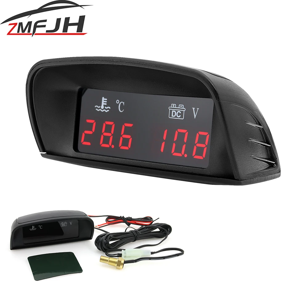 Digital-Water-Temperature-Gauge-Volt-Water-Temperature-Sensor-10mm-2-in ...