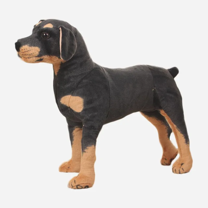 25-70cm Giant Lifelike Dog Toy Realistic Stuffed Animals Rottweiler Dog ...