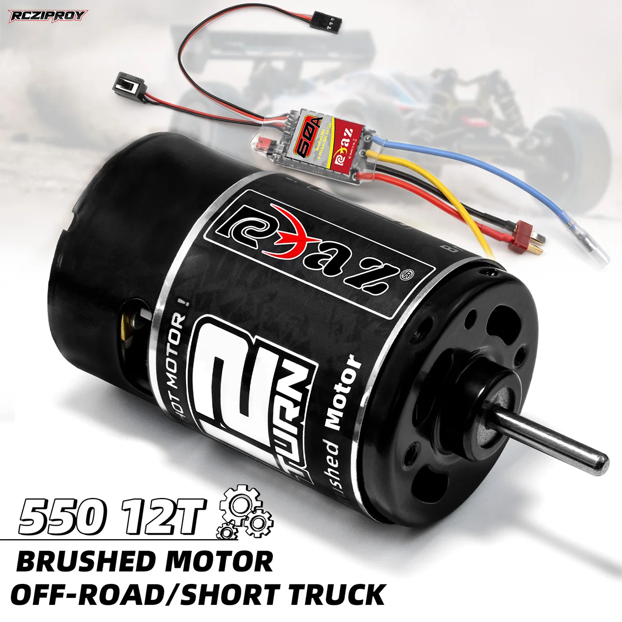 RC 550ブラシ付きモーター12Tと60Aブラシ付きESC、1/10 RCクローラーAxial SCX10 90046 Traxxas ...