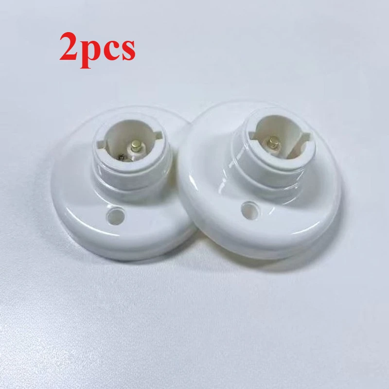 2pcs E27 Screw Cap Socket White Gold Ceiling Light Lamp Bulb Fixing ...