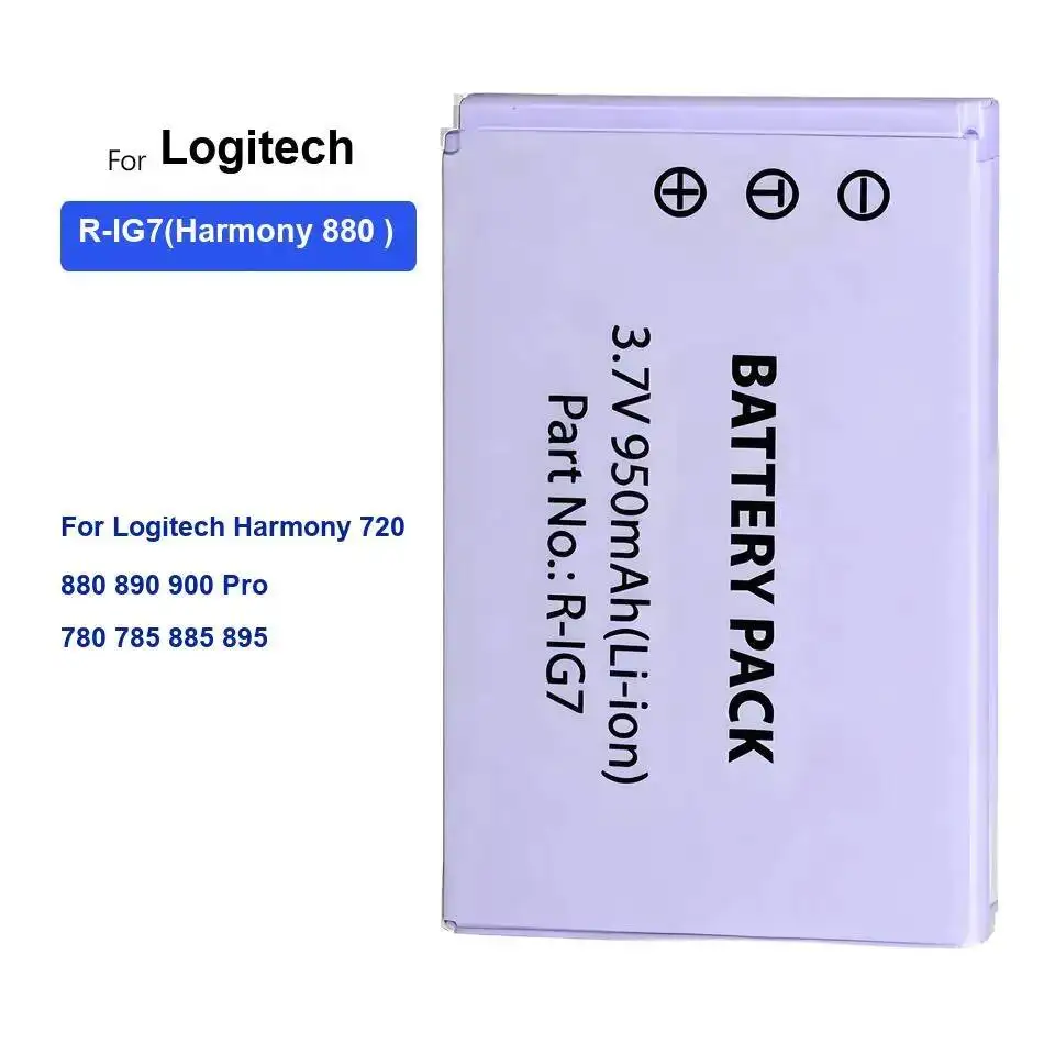 Smart Home Remote Control Battery 950Mah For Logitech Harmony 720 880 ...