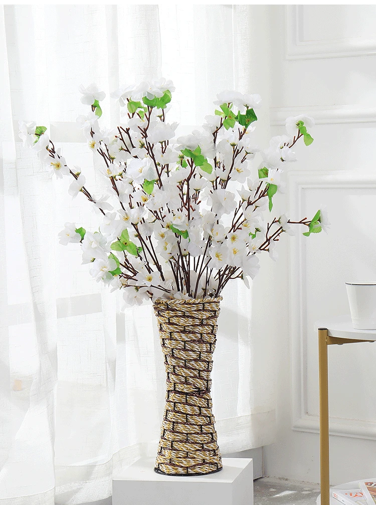 Искусственные ветки цветка вишни, шелковые весенние искусственные ...