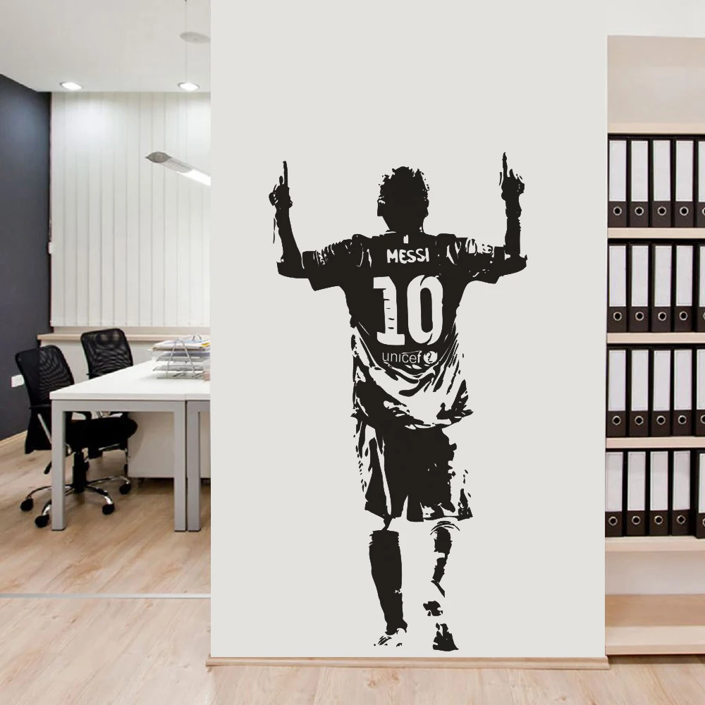 Vinyl Wall Stickers Football Player Wall Decal Soccer Football Star ...