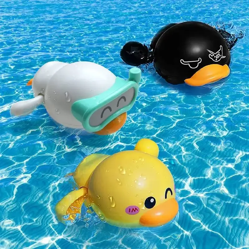 Bath-Toy-Clockwork-Duck-Toy-Floating-Toy-Swimming-Pool-Water-Toy-Wind ...