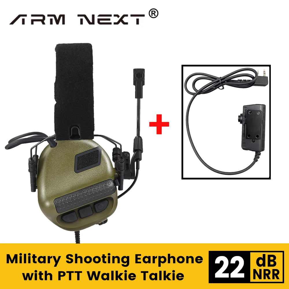 ARM-NEXT-Electronic-Tactical-Headphones-PTT-Adapter-Shooting-Protection ...