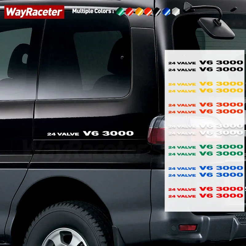 2-Pcs-24-Valve-V6-3000-ECI-MULTI-Graphics-Side-Fender-Body-Sticker-For ...