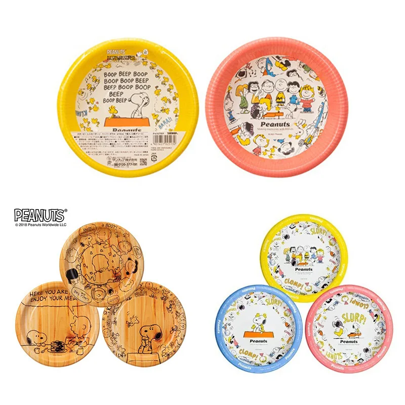 Anime-Snoopy-Paper-Dinner-Plate-Cartoon-Peanuts-Party-Dinner-Plate-Cute ...