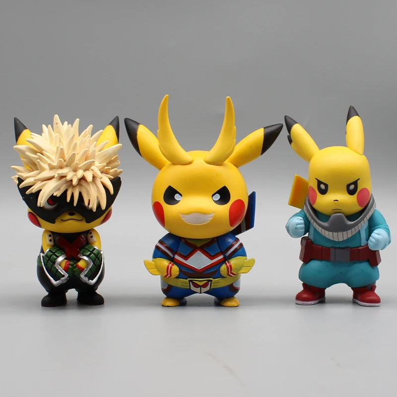 Pokemon Pikachu Cos My Heroes Academia Midoriya Izuku All Might Anime ...