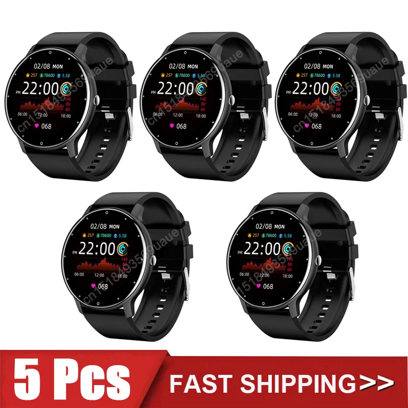 5pcs Zl02d Smart Watch Men Women Full Touch Screen Sport Fitness ...