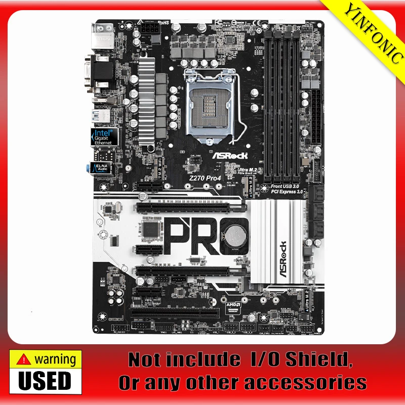 Refurbished Z270 Pro4 motherboard LGA 1151 DDR4 64GB HDMI VGA DVI ATX ...