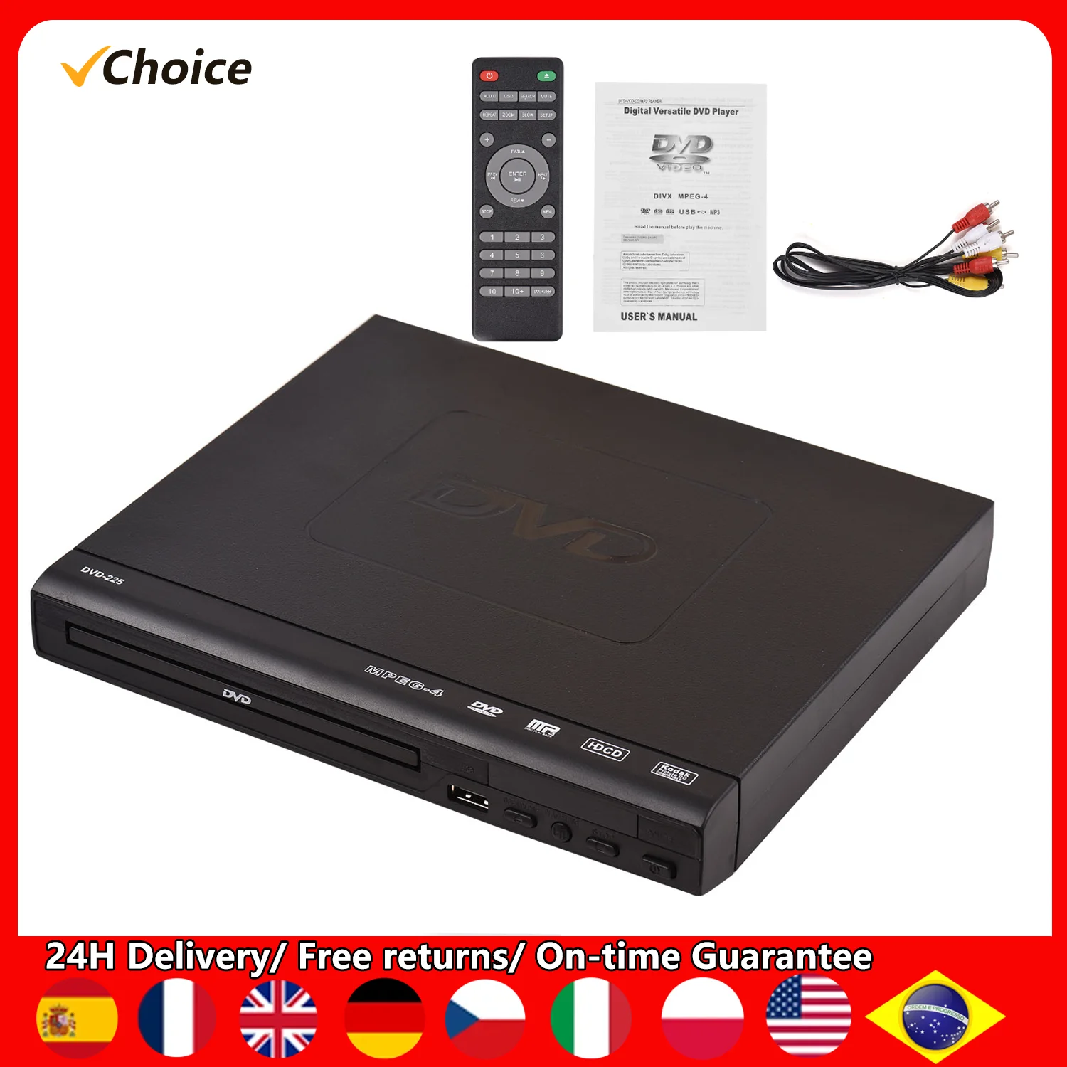 DVD-225-reproductor-Multimedia-Digital-para-el-hogar-dispositivo-de-DVD ...