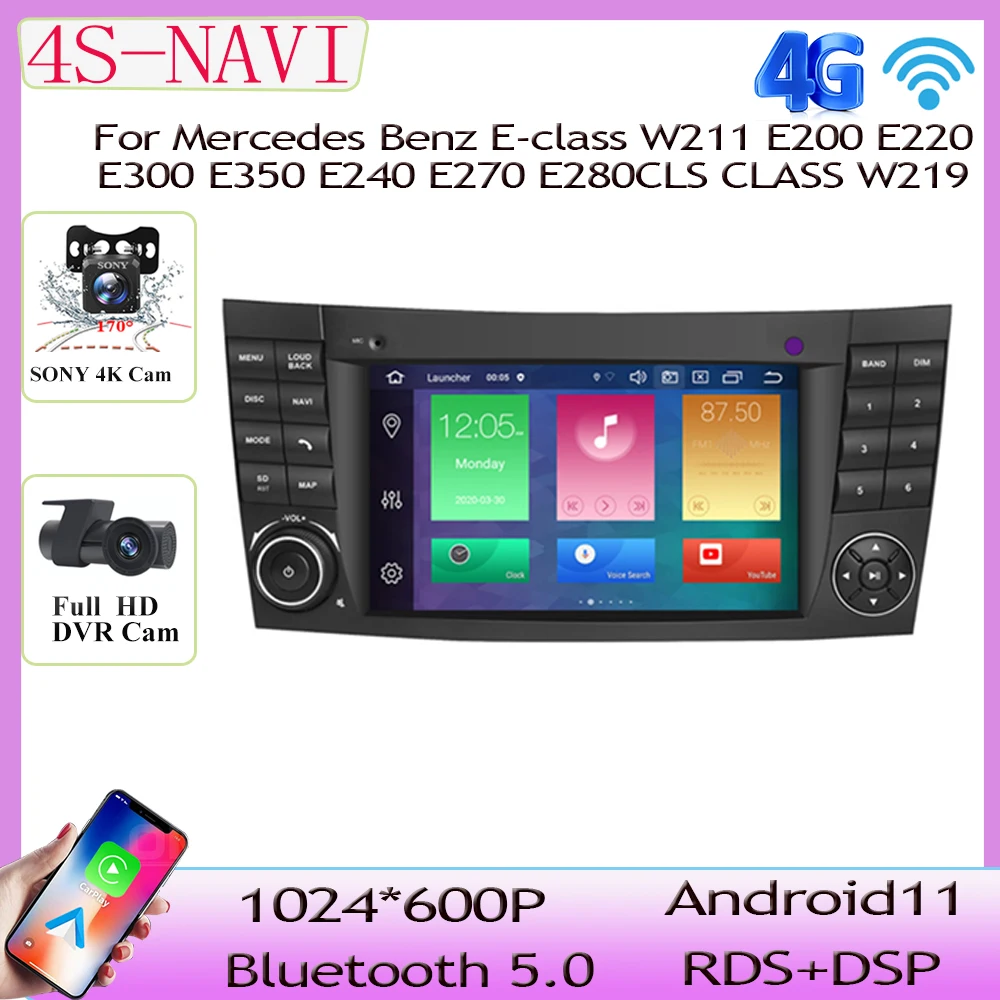 Android-13-para-Mercedes-Benz-Clase-E-W211-E200-E220-E300-E350-E240 ...