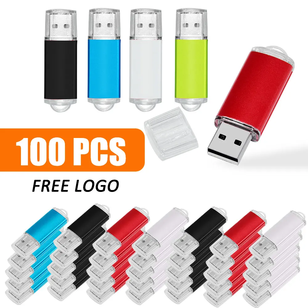 100PCS custom Flash Drive Pen Drive 4GB 8GB 16GB 32GB 64GB High Speed ...