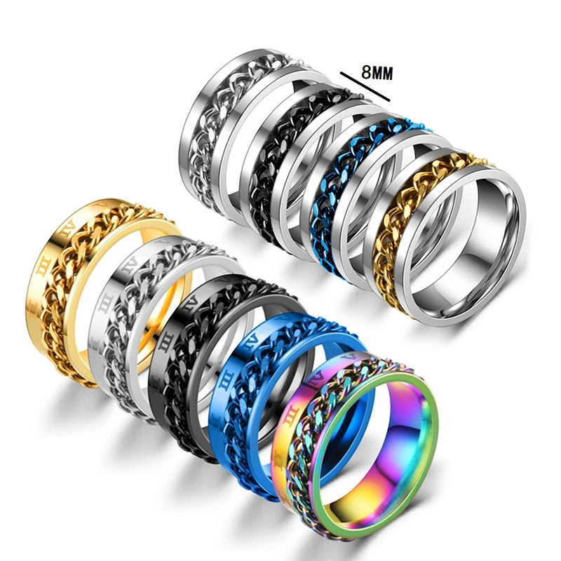 Rotating-Stainless-Steel-Multifunctional-Ring-for-Couple-Punk-Anti-Anxiety-Relaxing-Rings-Rotate ...