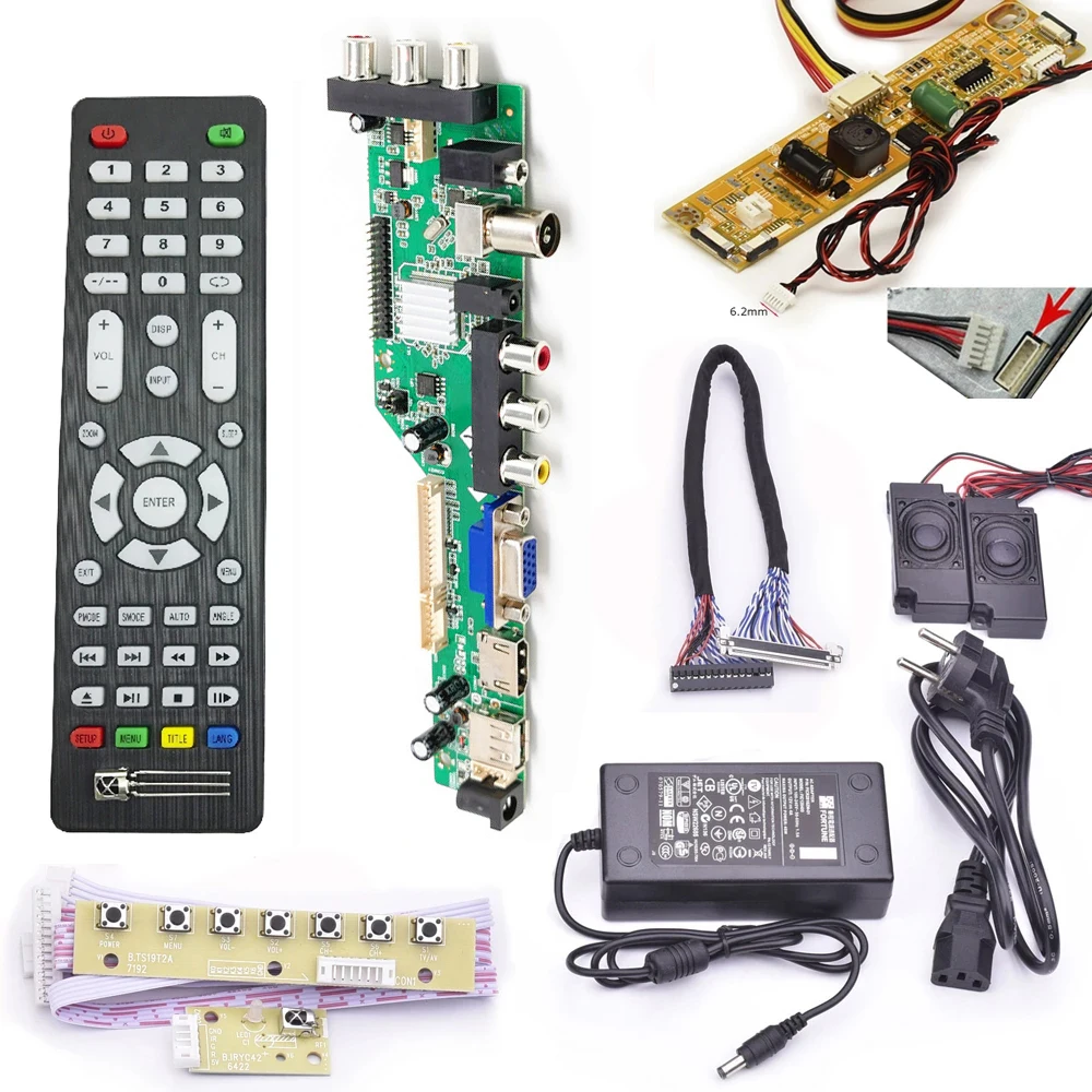 D3663LUA-V56-V59-Universal-DVB-T2-DVB-T-LCD-Digital-TV-Driver-Board-Kit ...
