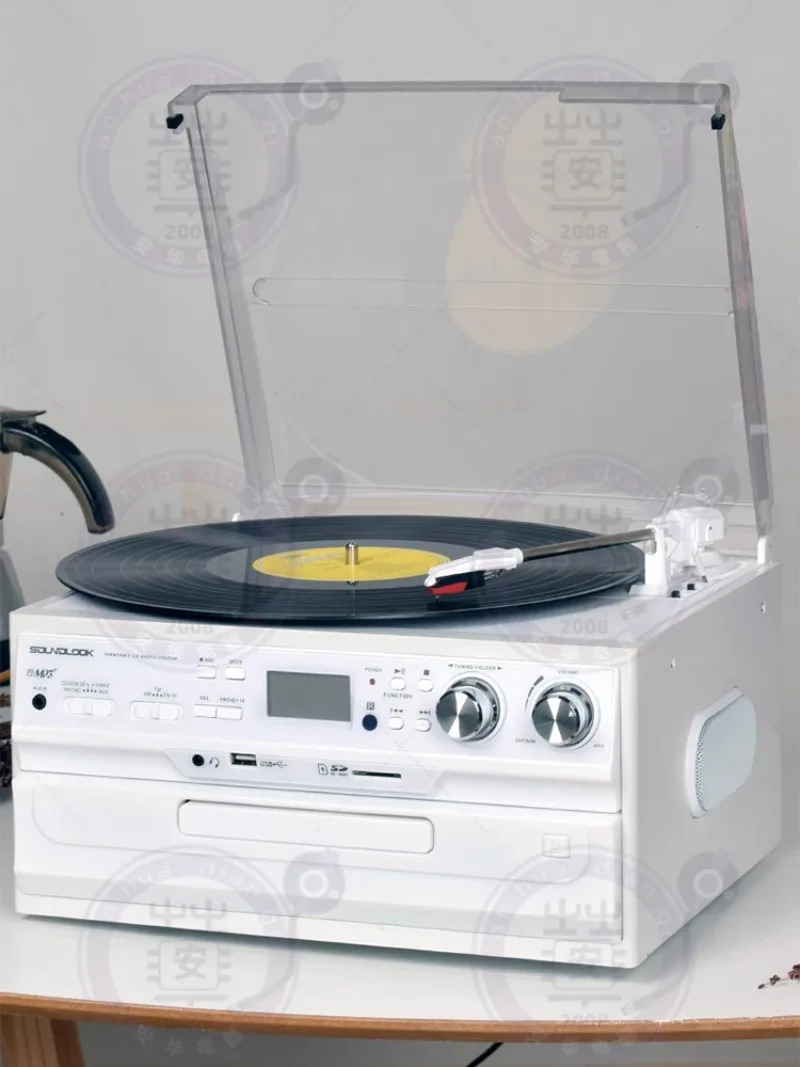 Moderno-Europeu-CD-Disco-de-Vinil-R-dio-CDFM-Unidade-Flash-USB-Cart-o ...