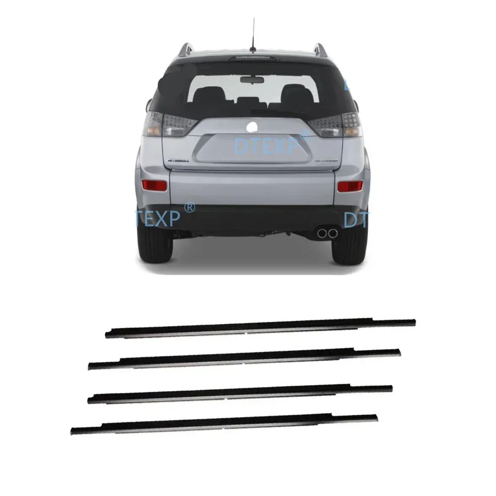 4-Piece-Outside-Black-Window-Glass-Rubber-for-Outlander-2007-2012-CW ...