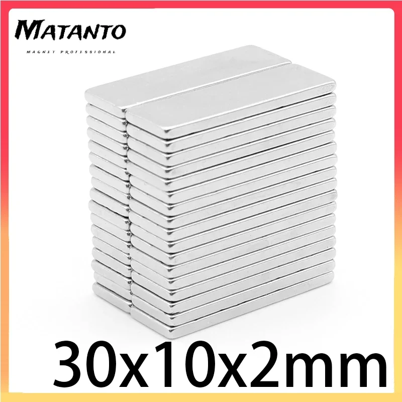 100PCS-30x10x2mm-Block-Powerful-Strong-Magnetic-Magnets-30x10x2 ...