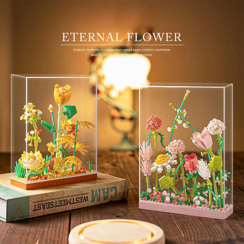 Micro-Flower-Building-Blocks-Mini-Bricks-Particles-Eternal-Life-Flowers ...