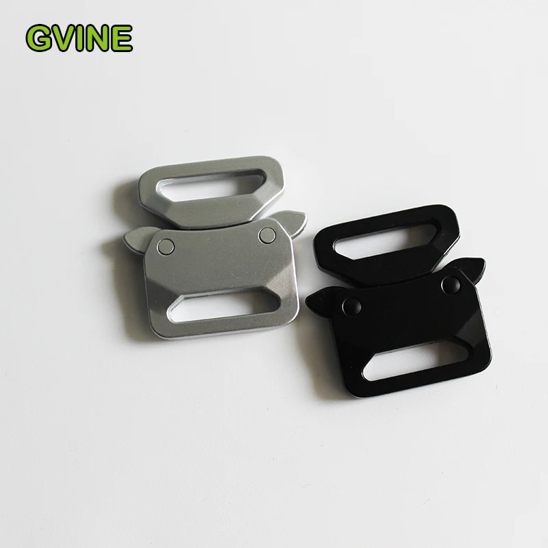 20mm-25mm-Side-Quick-Release-Tactical-Buckle-Metal-Black-Silver-Clip ...
