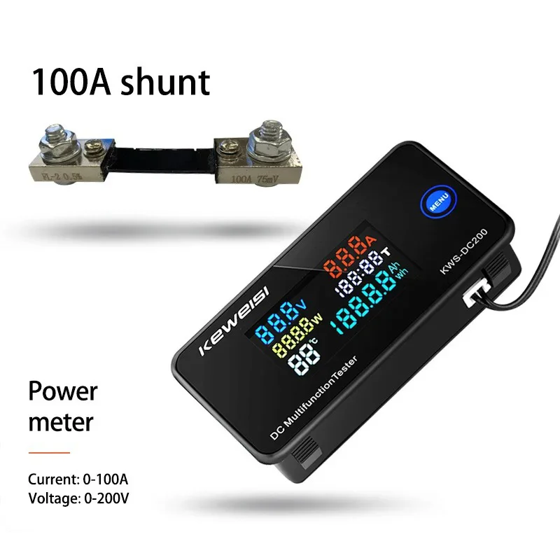KWS-DC200-Digital-Voltmeter-DC-0-200V-Voltage-Seven-Functions-Power ...