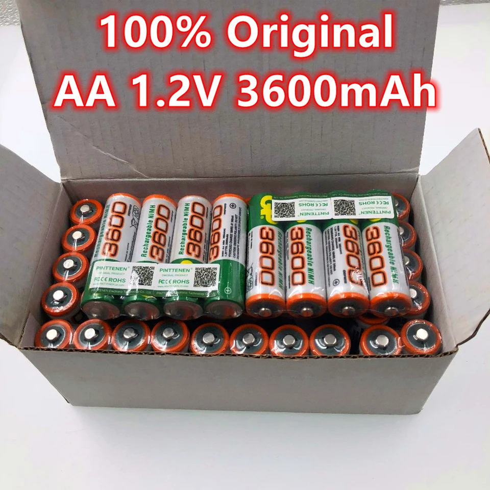 100-New-AA-Battery-3600mAh-Rechargeable-1-2V-NiMH-AA-Battery-Suitable ...