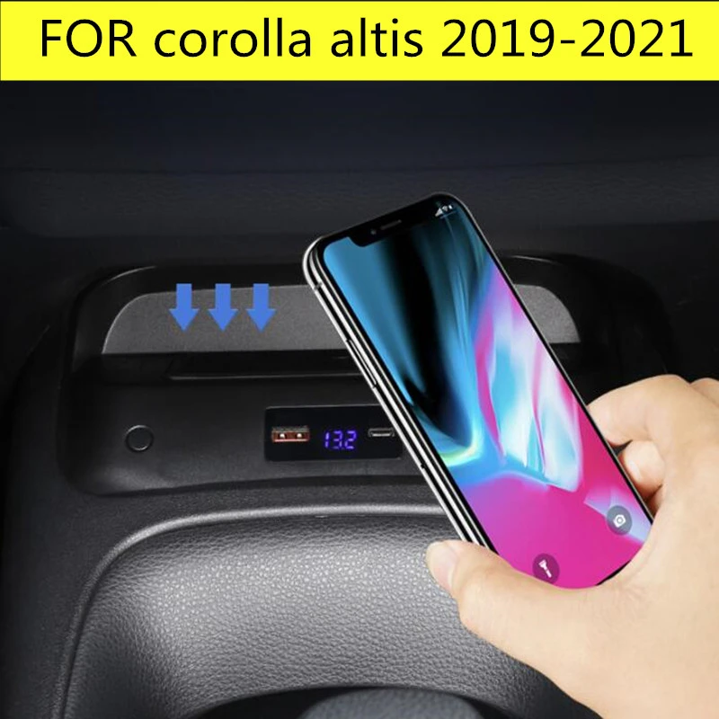 For Toyota Corolla Altis 2019 2020 2021 Accessories 15w Car Qi Wireless ...