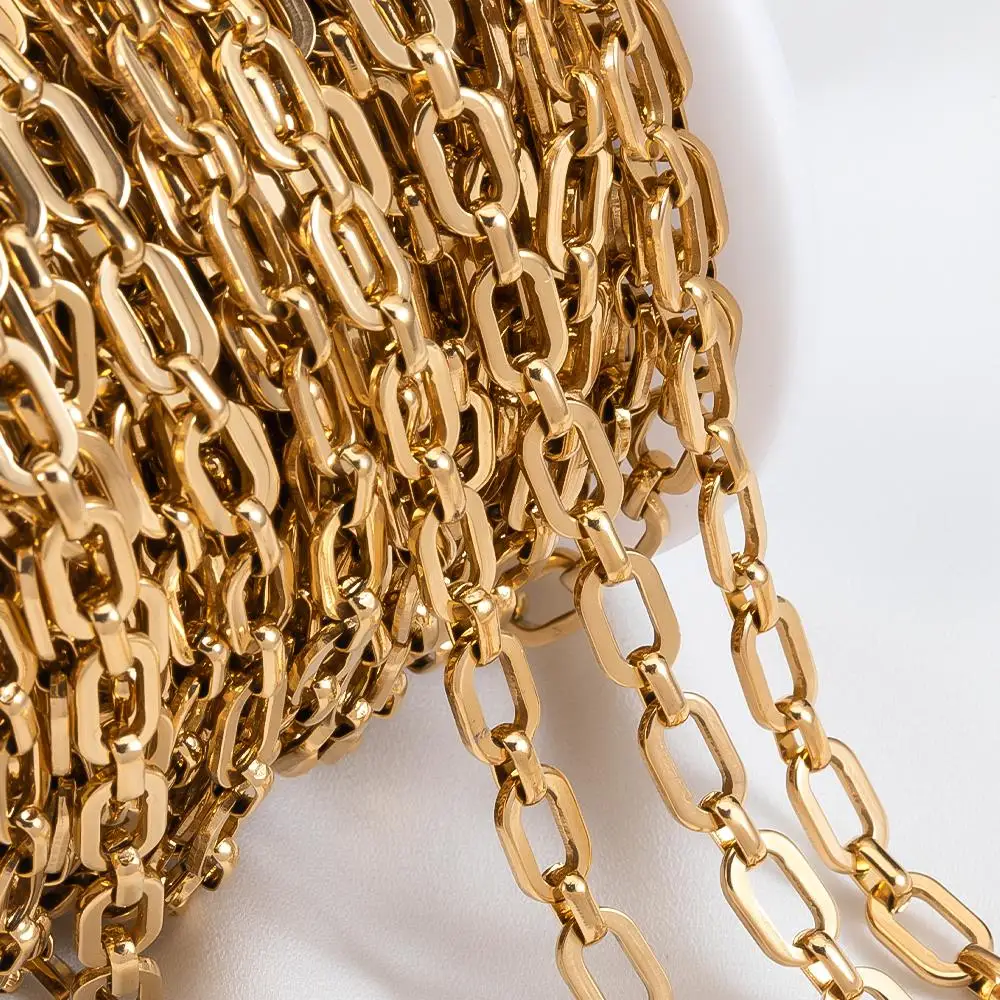 1M-NO-FADE-Stainless-Steel-Square-Link-Chain-for-DIY-Necklace-Bracelet ...