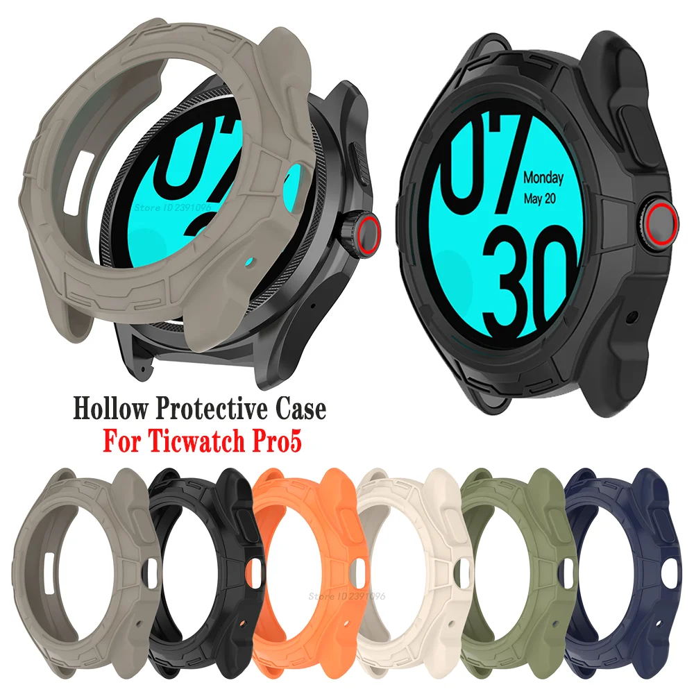 TPU-Silicone-Case-for-TicWatch-Pro-5-Flexible-Protective-Cover-Smart ...