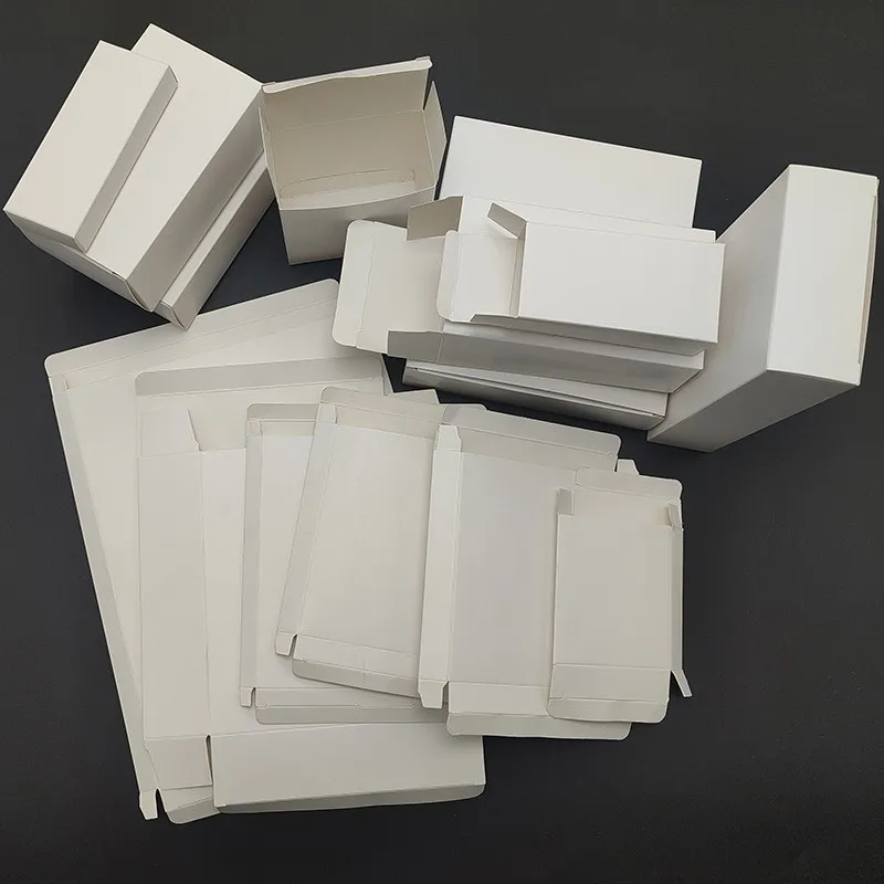 50pcs-lot-Small-White-Cardpaper-Boxes-Wholesale-Neutral-Flat-White ...