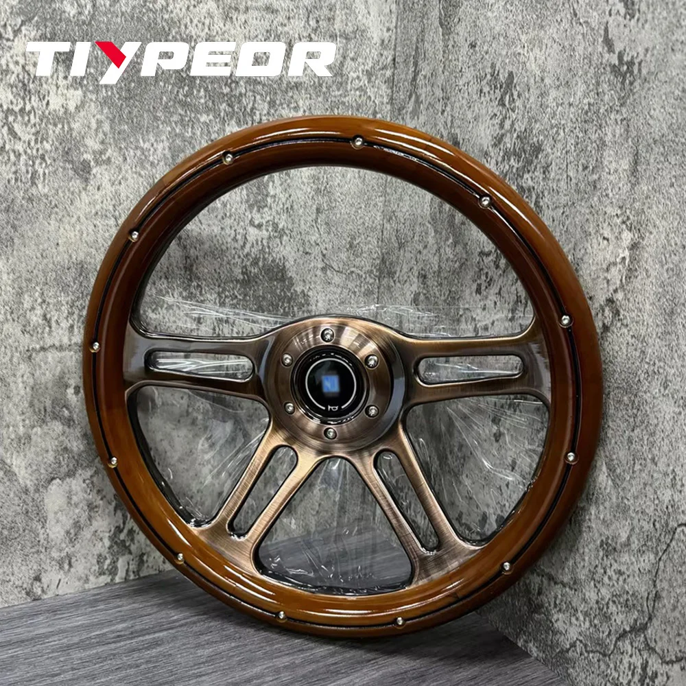 High-Quality-Vintage-Auto-Steering-Wheel-350MM-14-Inch-Solid-Wood ...