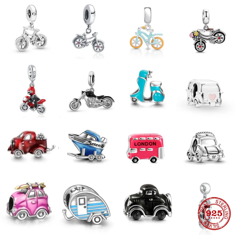 Abalorio-de-plata-de-ley-925-para-bicicleta-y-motocicleta-abalorio-para ...