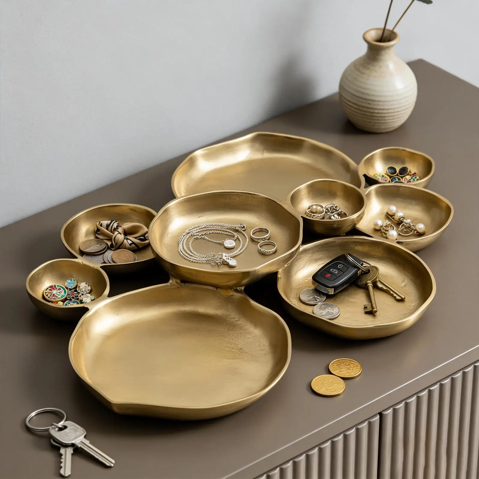 9pcs Cluster Serving Bowls 9-Grid Plate Decorative Dessert Plate Multi ...