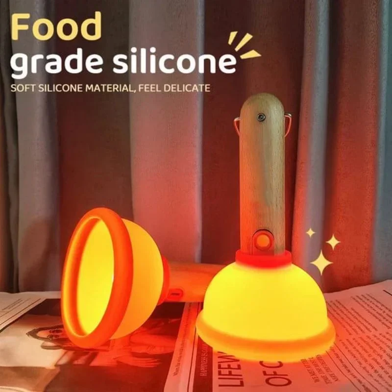 Cute-Plunger-Silicone-Night-Light-Attachable-Toilet-Warm-Light-Night ...