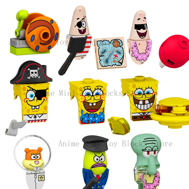 FL1002 SpongeBob Building Blocks blocks Patrick Star Mini Action Toy ...