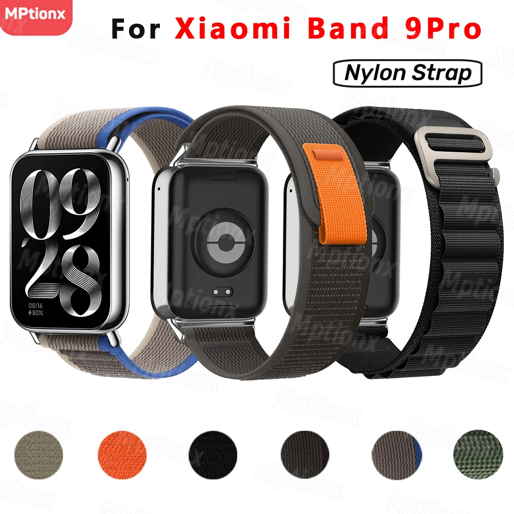 Nylon Loop Strap For Xiaomi Band 9 Pro Adjustable Elastic Bracelet ...