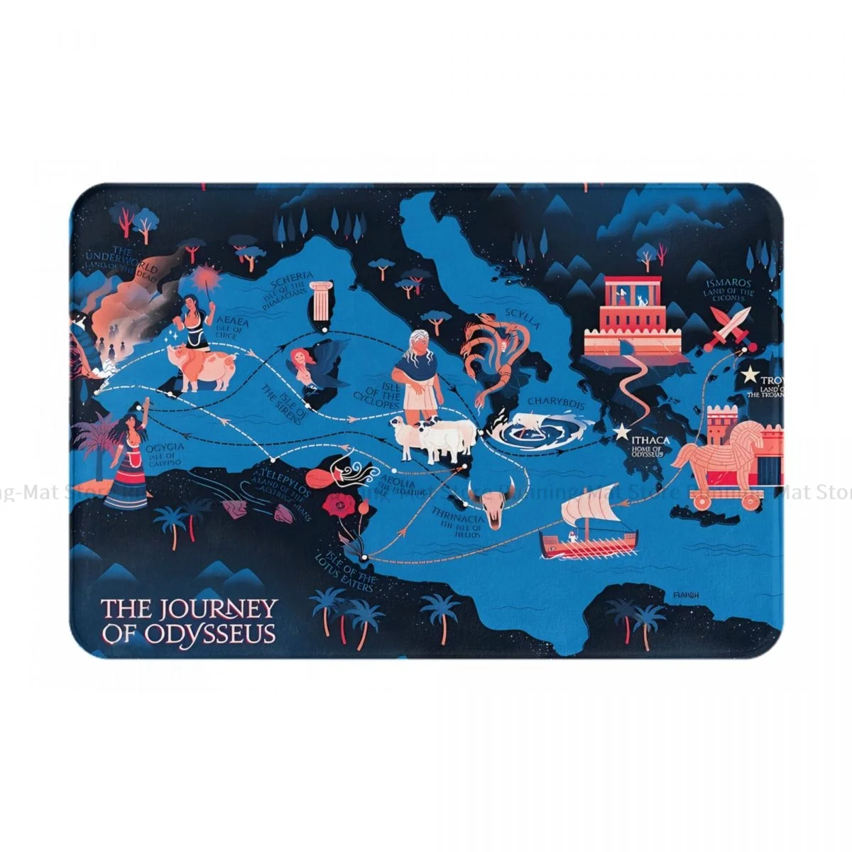 Map Of Aeaea In The Odyssey