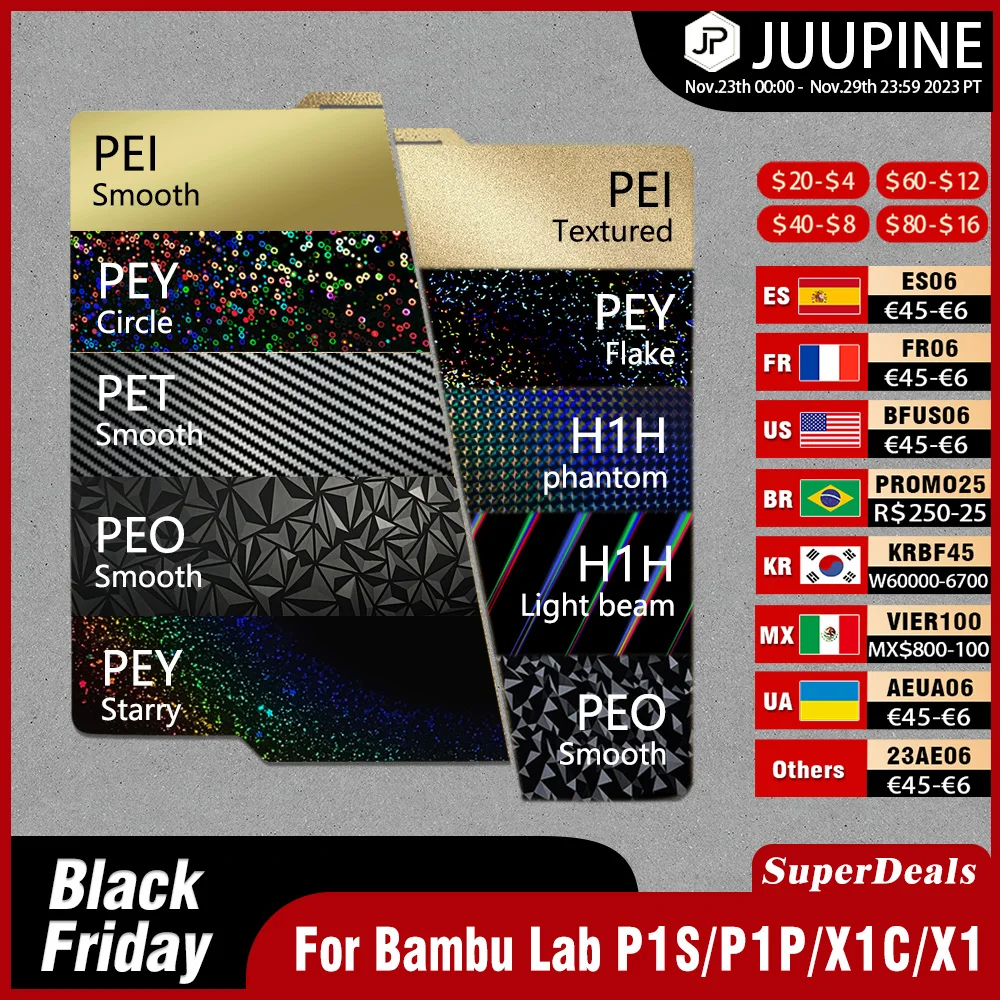 For-Bambu-Lab-P1P-Build-Plate-X1-X1C-Pei-Texture-257x257-PEY-Peo-Sheet ...